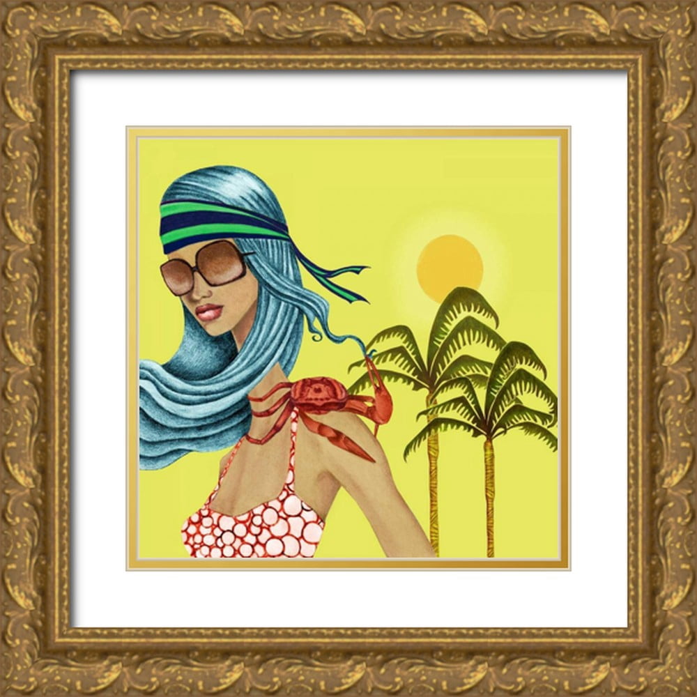 Goddess, Jami 20x20 Gold Ornate Wood Framed with Double Matting Museum ...