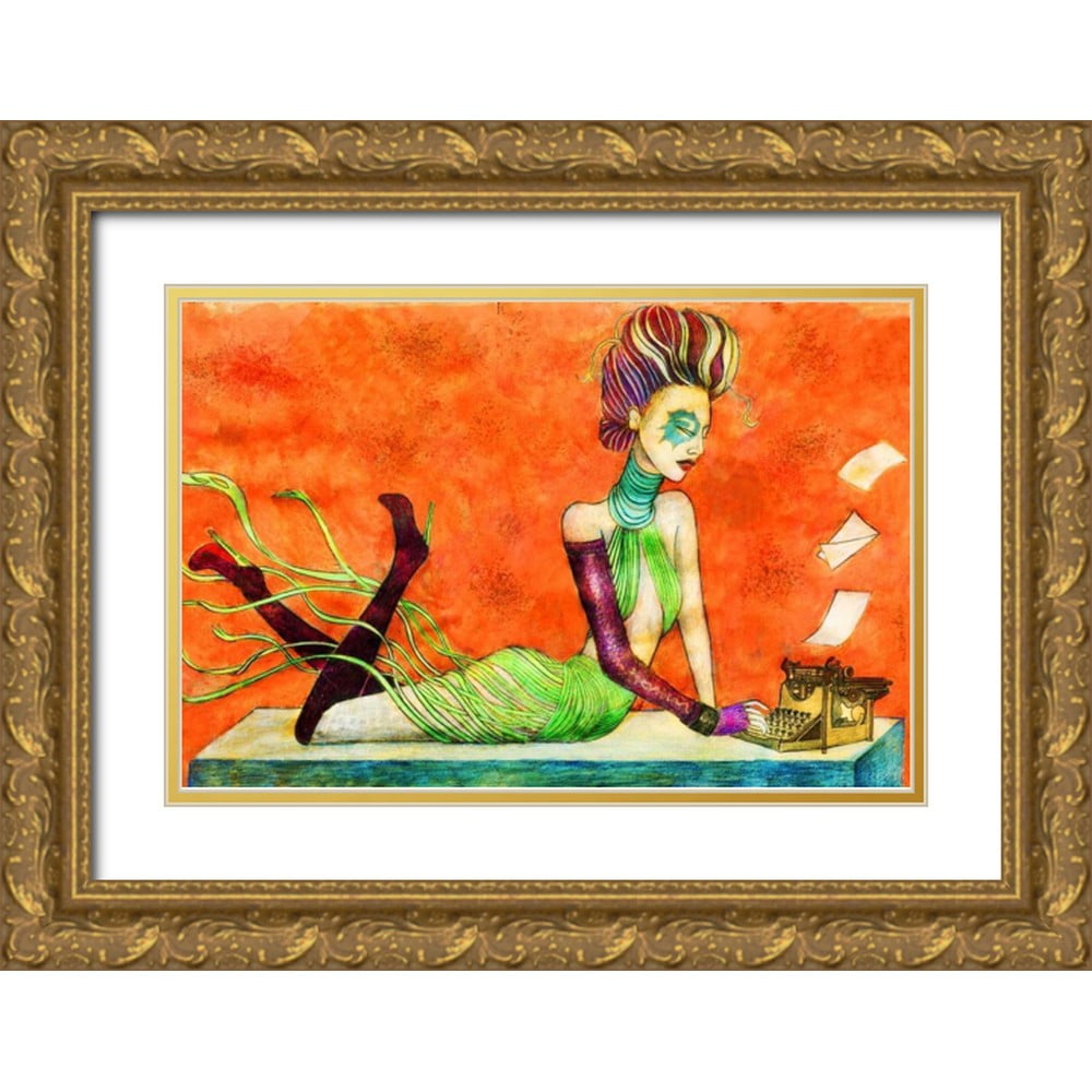 Goddess, Jami 24x17 Gold Ornate Wood Framed with Double Matting Museum ...