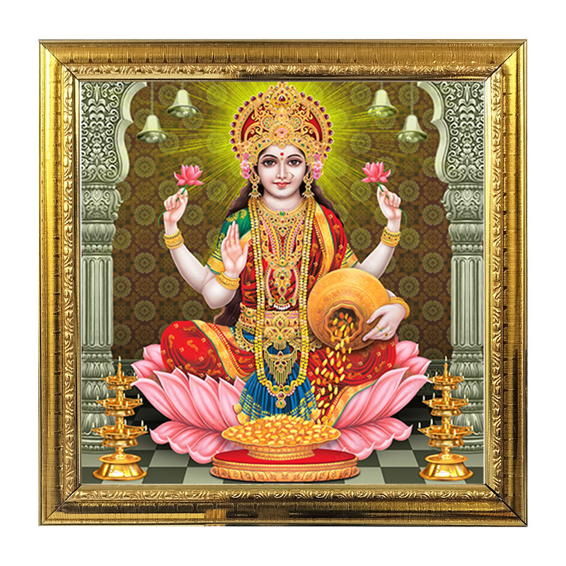 Goddess Lakshmi India God Photo Frame Pooja Hindu Bhagwan Devi Devta ...