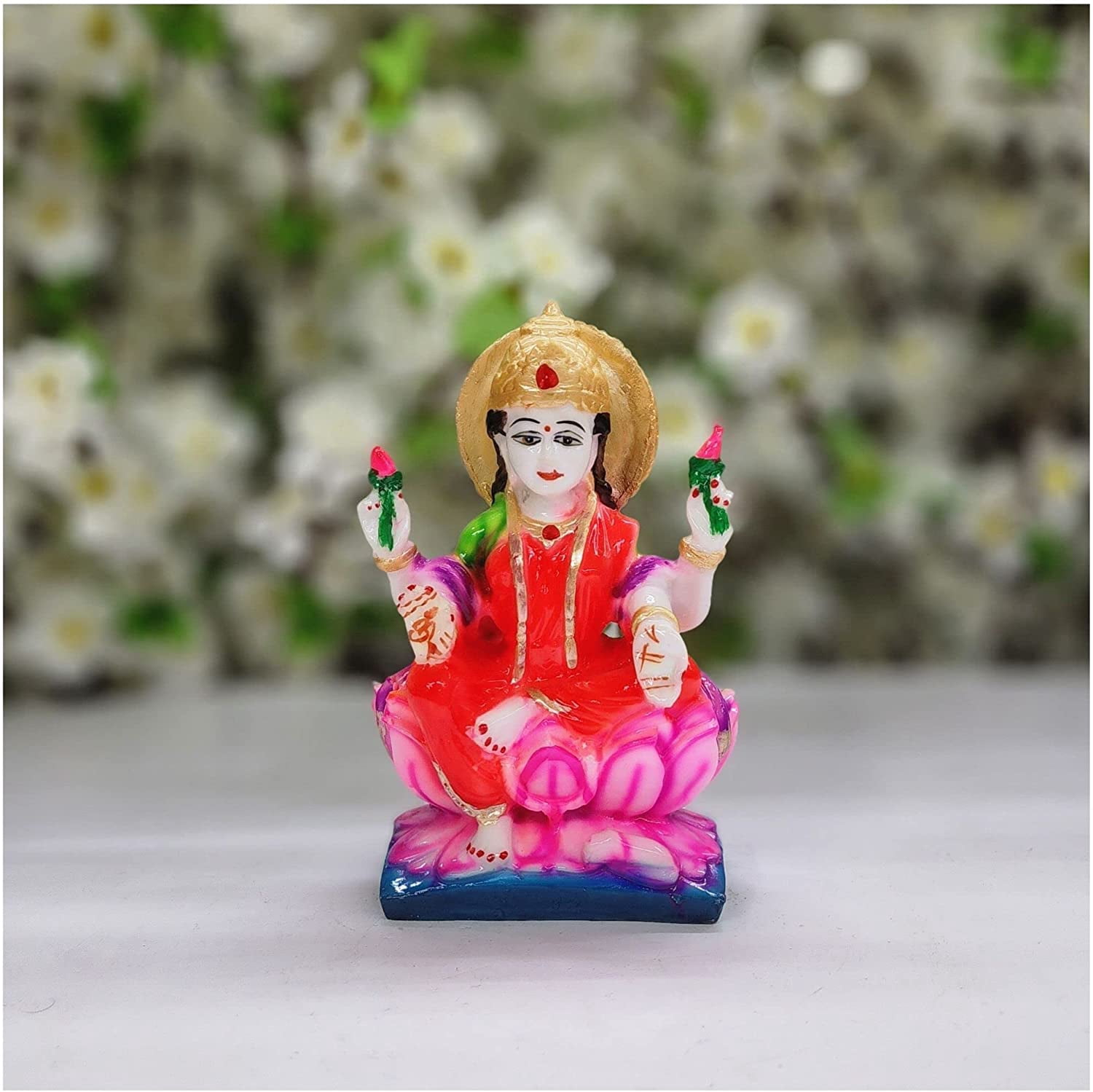 Goddess Lakshmi Statue in Marble Dust Lakshmi Ma Idol Laxmi Sculpture ...