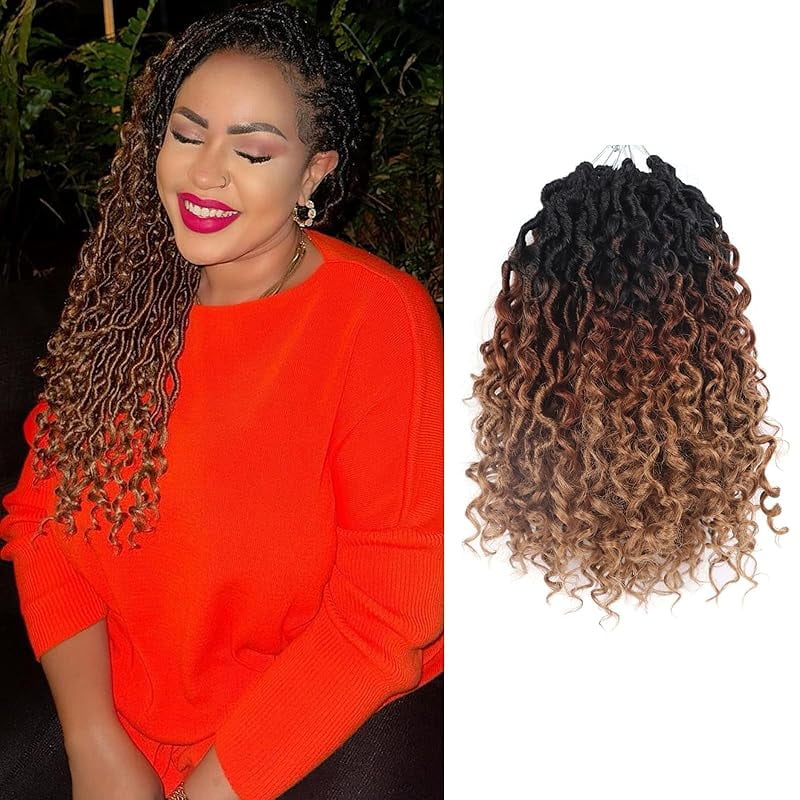 Goddess Locs Crochet Hair, 14 Inch 7 Packs Faux Locs Crochet Braids ...