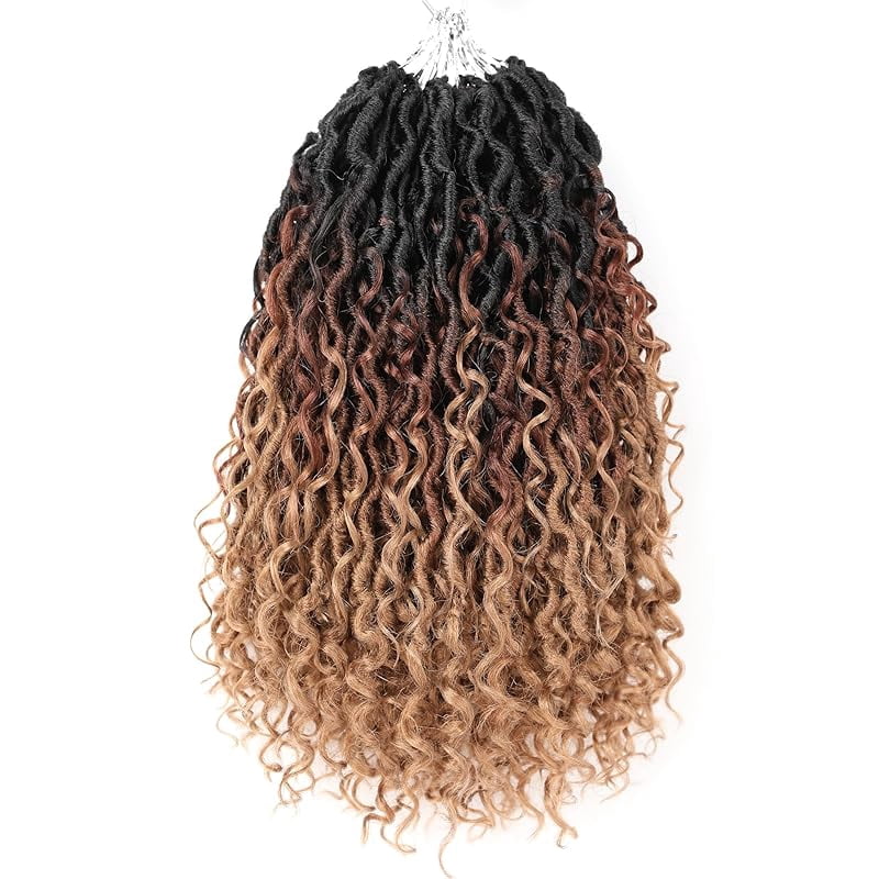 Goddess Locs Crochet Hair 18 Inch Boho River Locs Hippie Locs Wavy ...