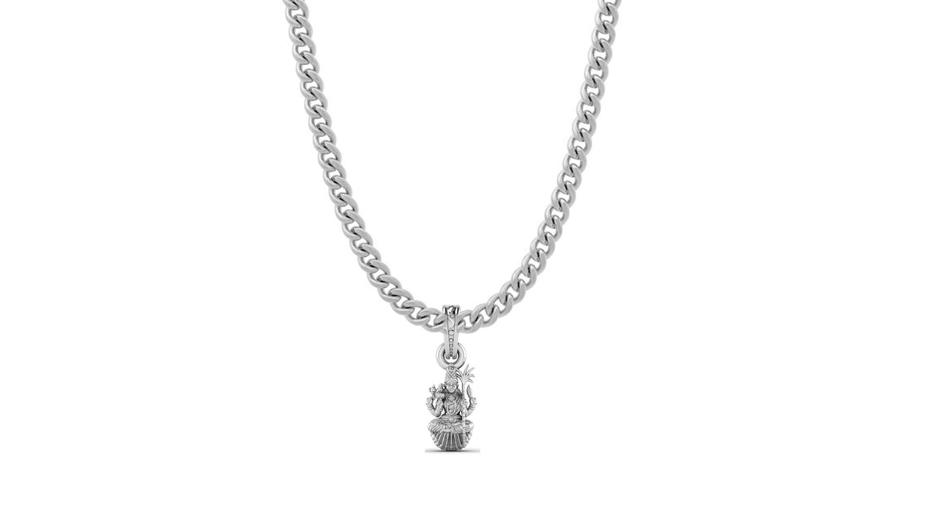 Goddess Maa Lalitha Parameswari Chain Pendant (Pendant with Curb Chain ...