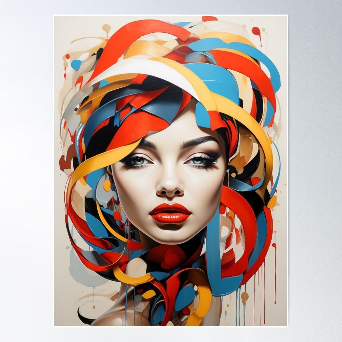 Goddess Of Colors Poster Wall Art, Modern Wall Decor For Living Room ...