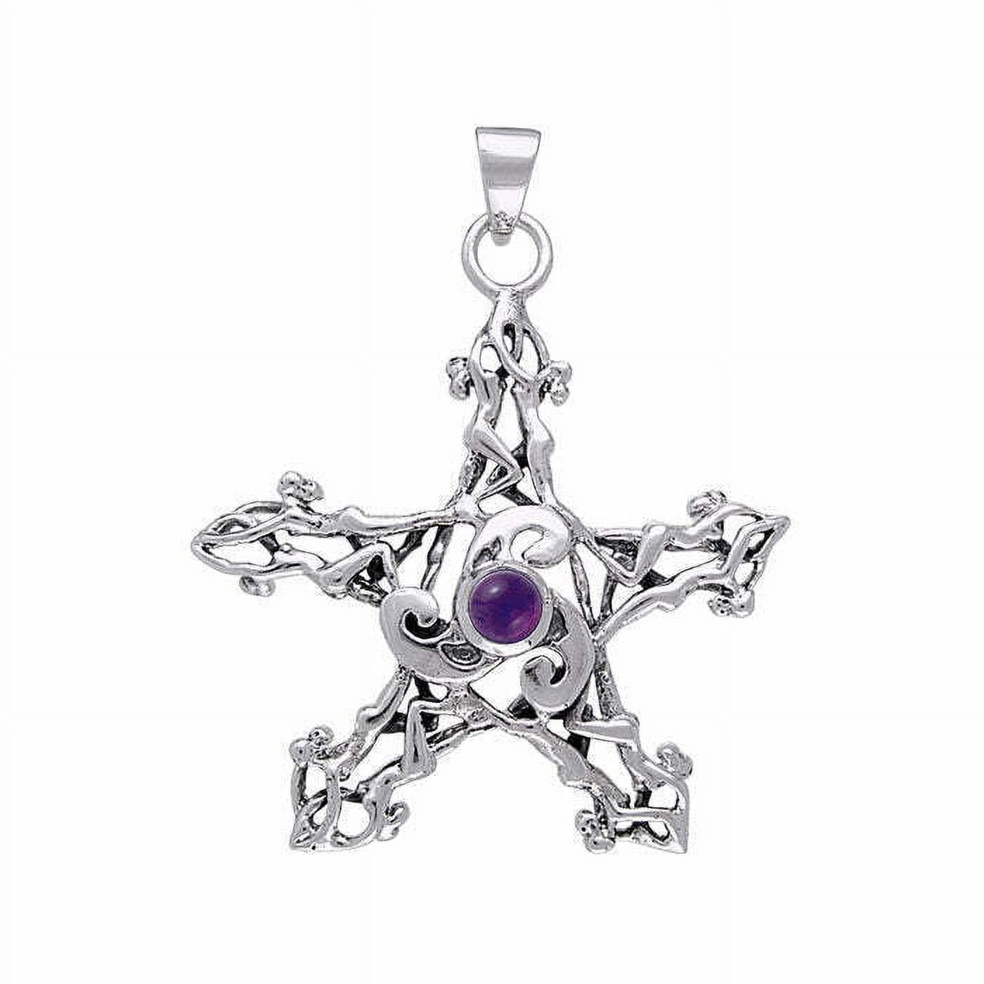 Goddess Pentacle Triskele 925 Sterling Silver Pendant Fine Pagan Wiccan ...