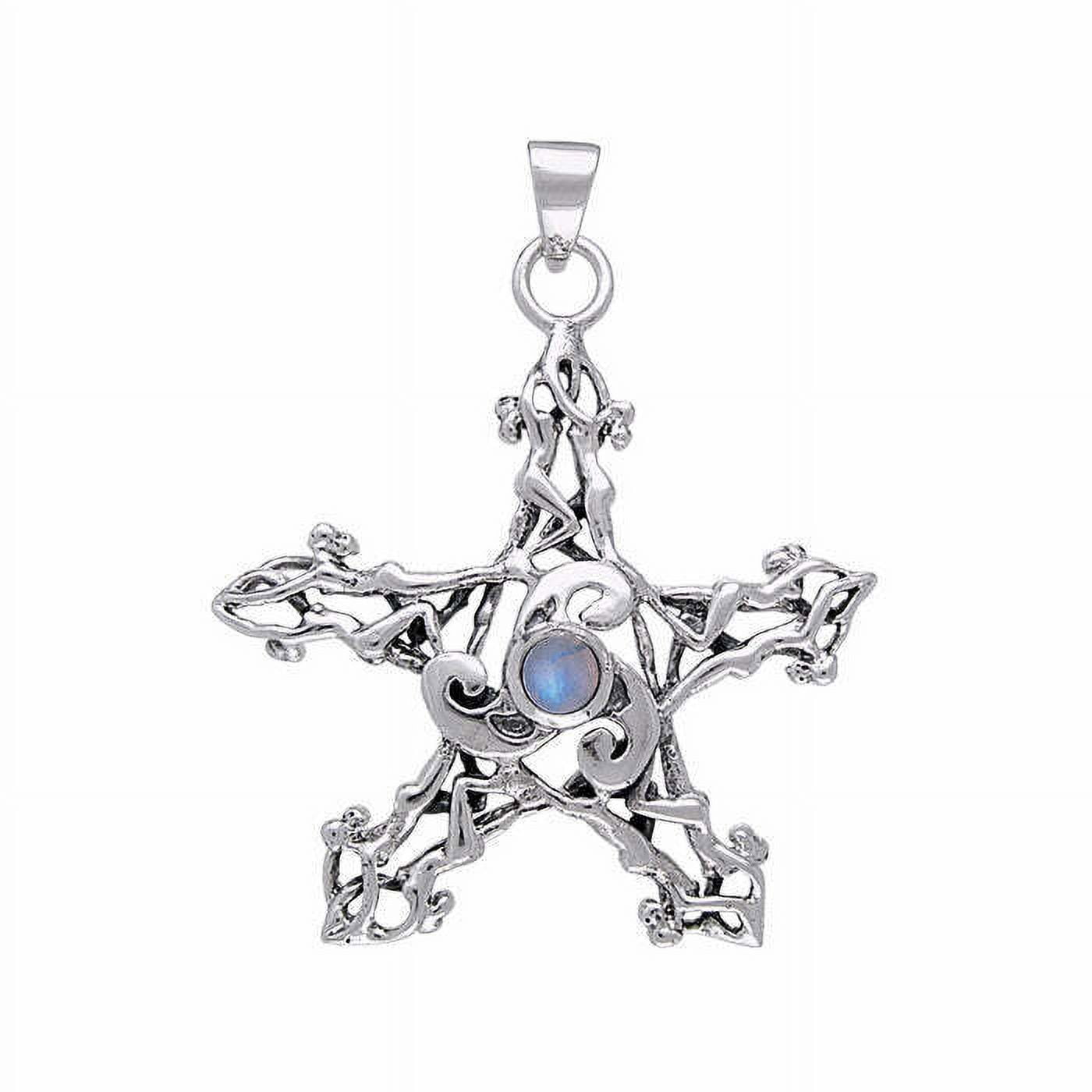 Goddess Pentacle Triskele 925 Sterling Silver Pendant Fine Pagan Wiccan ...