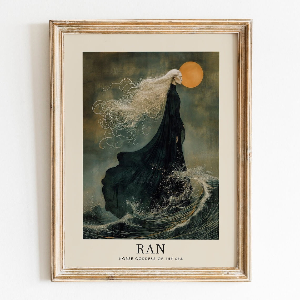 Goddess Ran Wall Art Romanticism Style, Norse Goddess Of The Sea ...