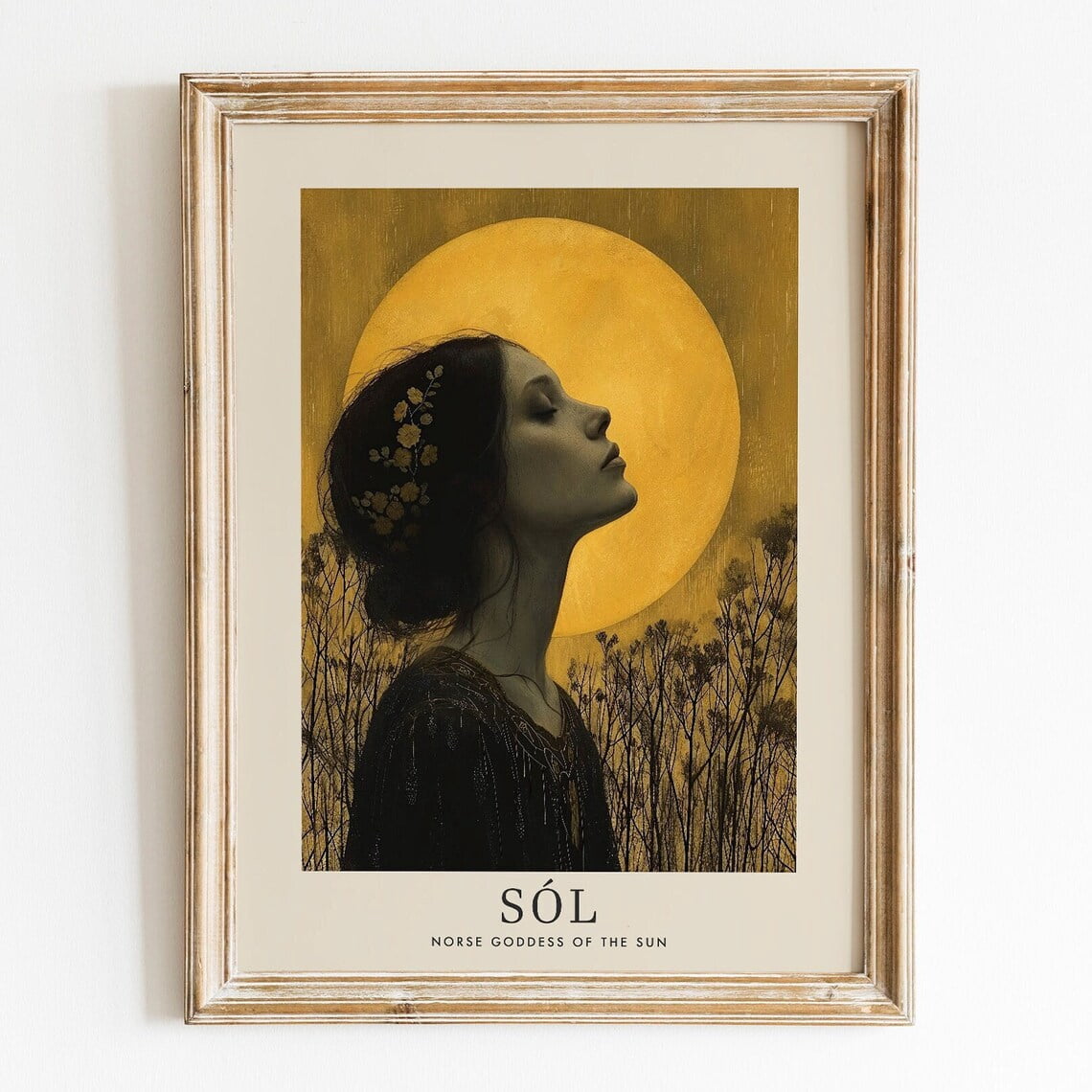 Goddess Sol Wall Art Romanticism Style, Norse Goddess Of The Sun ...