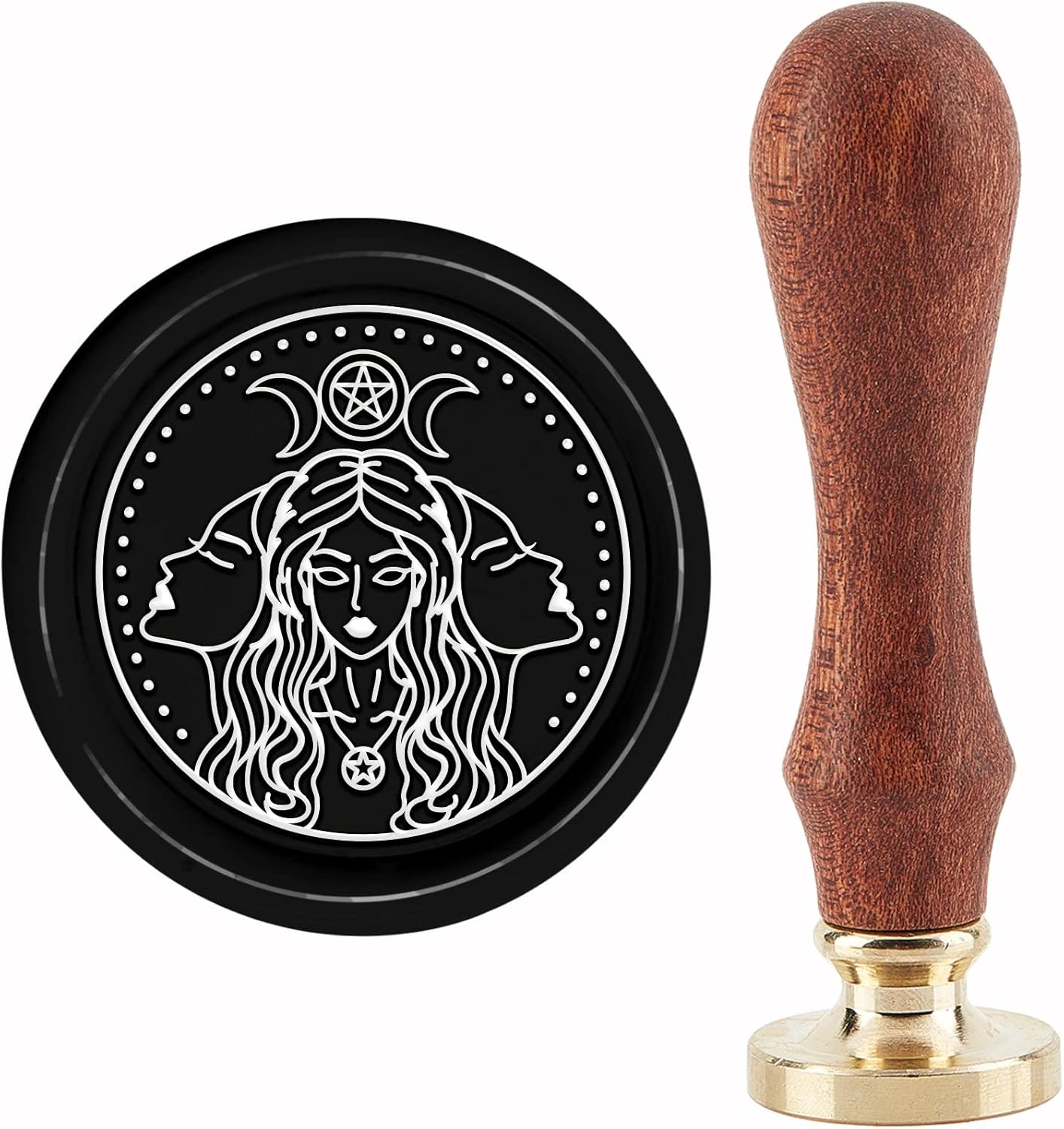 Goddess Wax Seal Stamp Sun and Moon Sealing Wax Stamps 30mm Retro ...