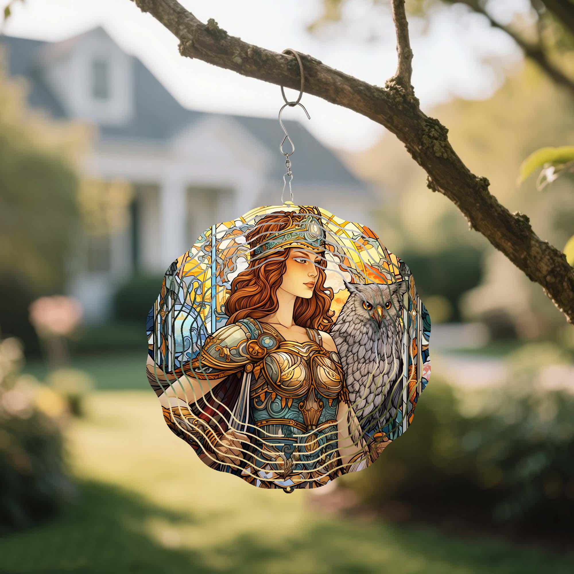 Goddess of War 3D Wind Spinner Metal Kinetic Garden Outdoor Decor ...