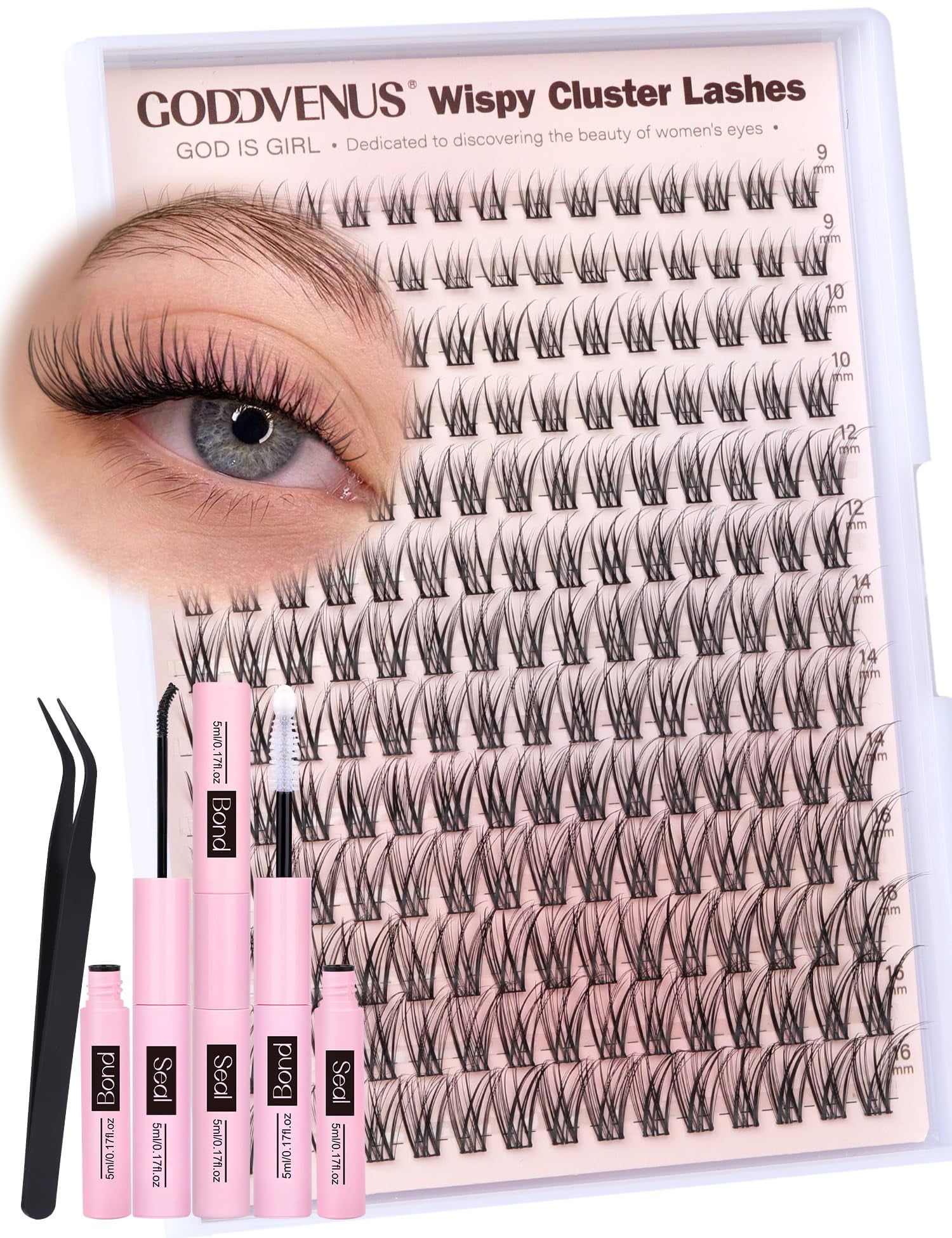 Goddvenus Lash Clusters Kit SSF20 Wispy Eyelash Clusters Kit DIY Lash ...