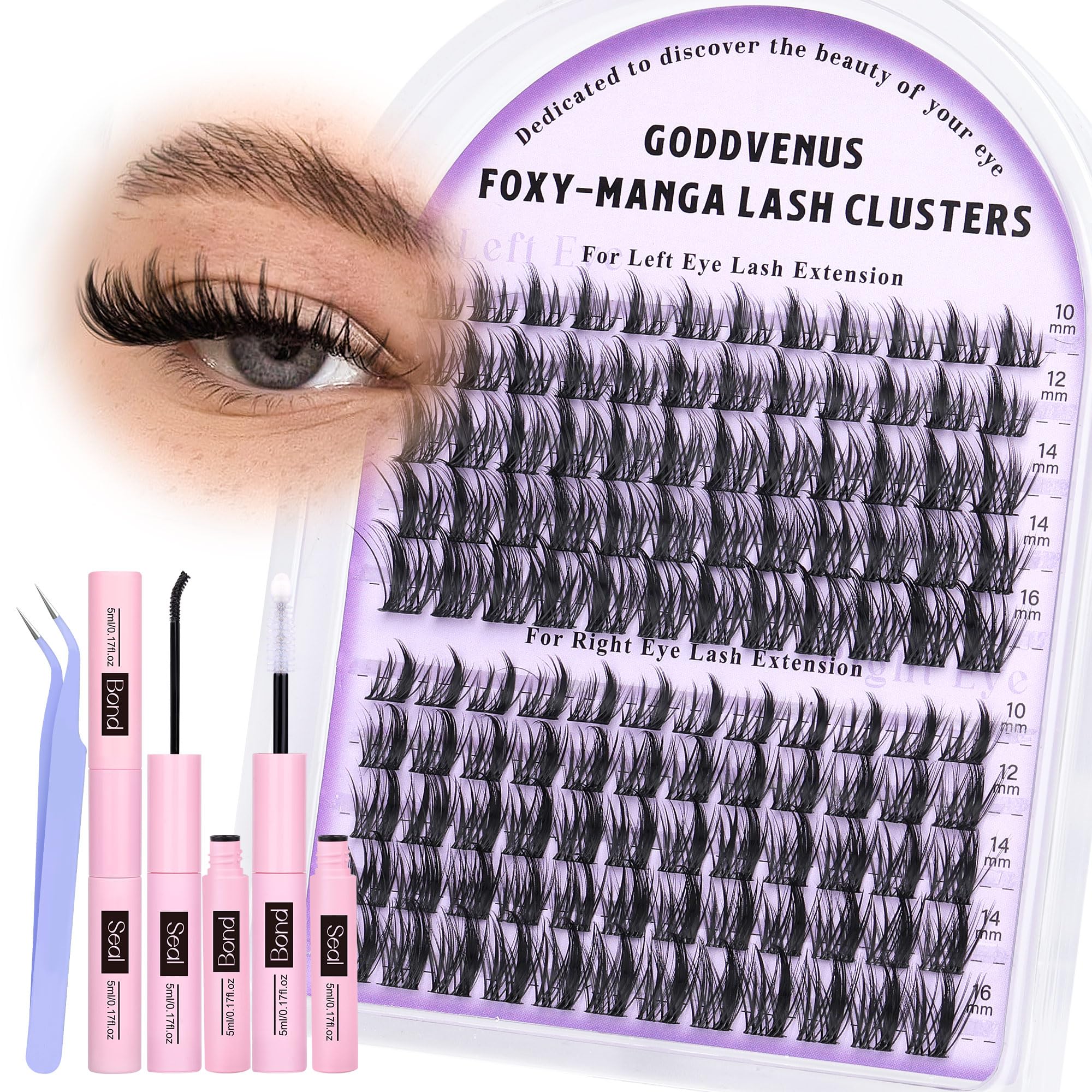 Goddvenus Manga Lash Cluster OLF24 Kit Wispy Lashes Clusters Fluffy ...
