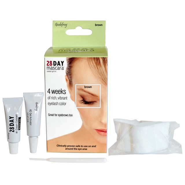 Godefroy 28 Day Mascara, Brown - 25 Application Permanent Eyelash Tint ...
