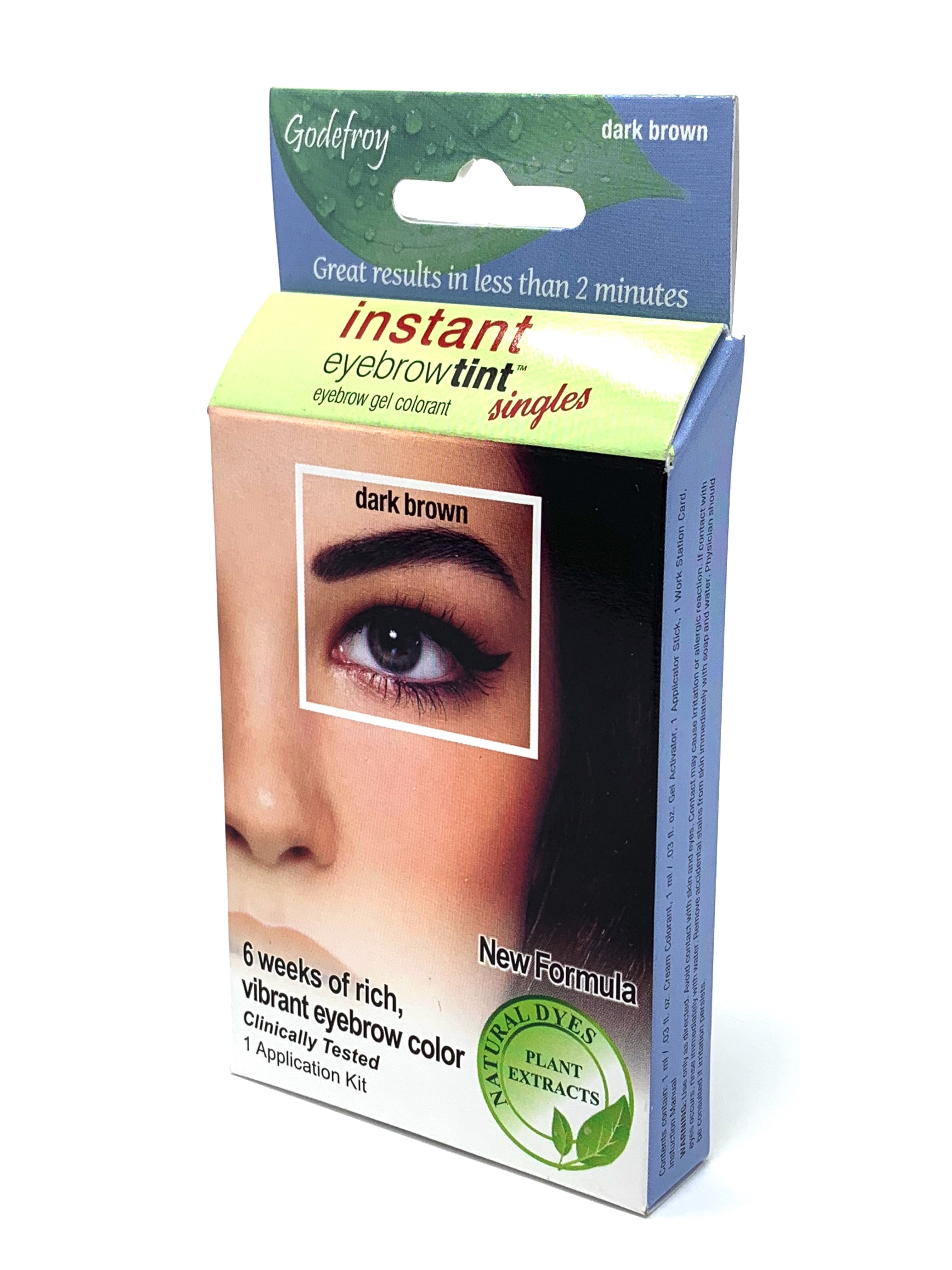 Godefroy Instant Eyebrow Tint Dark Brown Single Application - Walmart.com