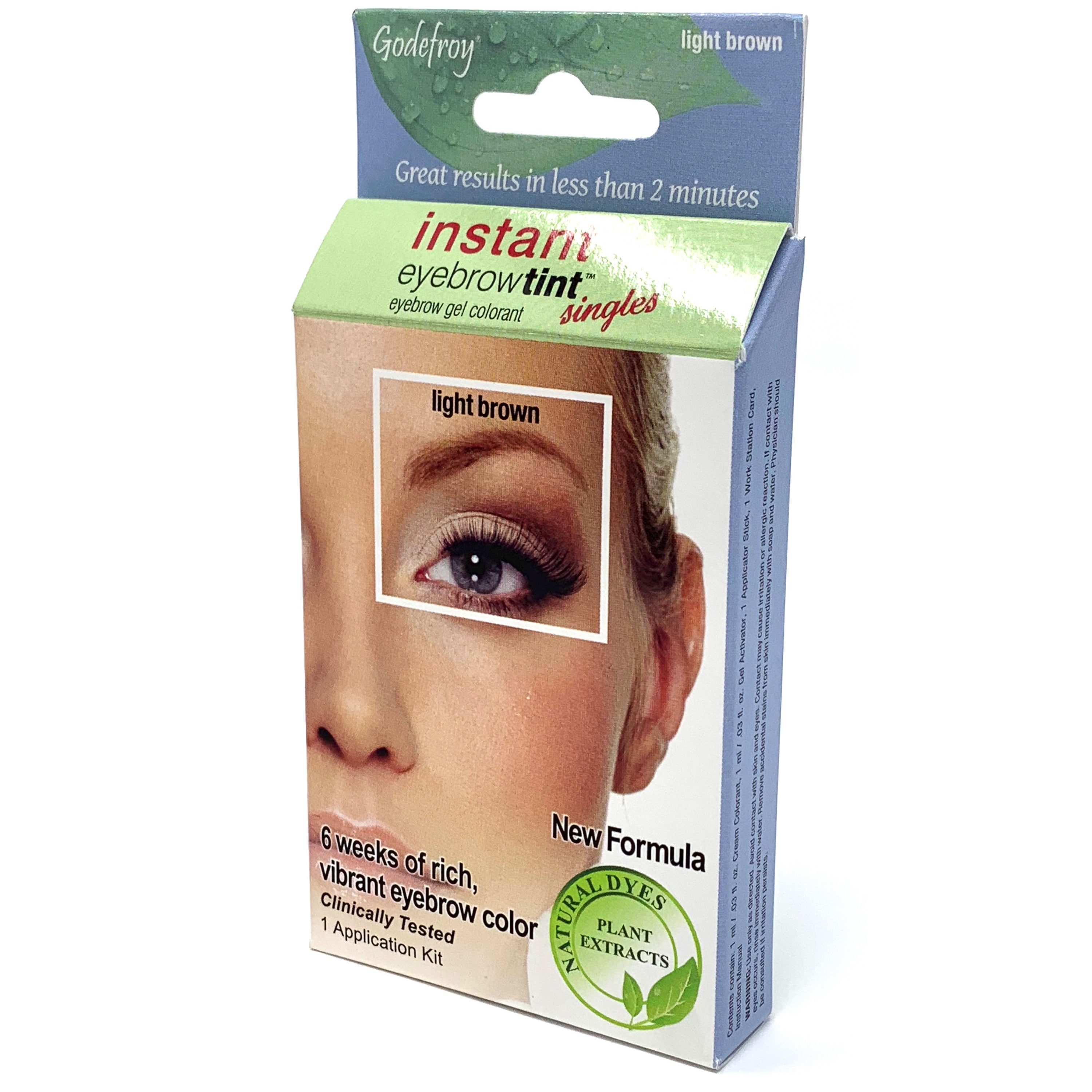 Godefroy Instant Eyebrow Tint Singles Color : Light Brown,Pack of 12 ...