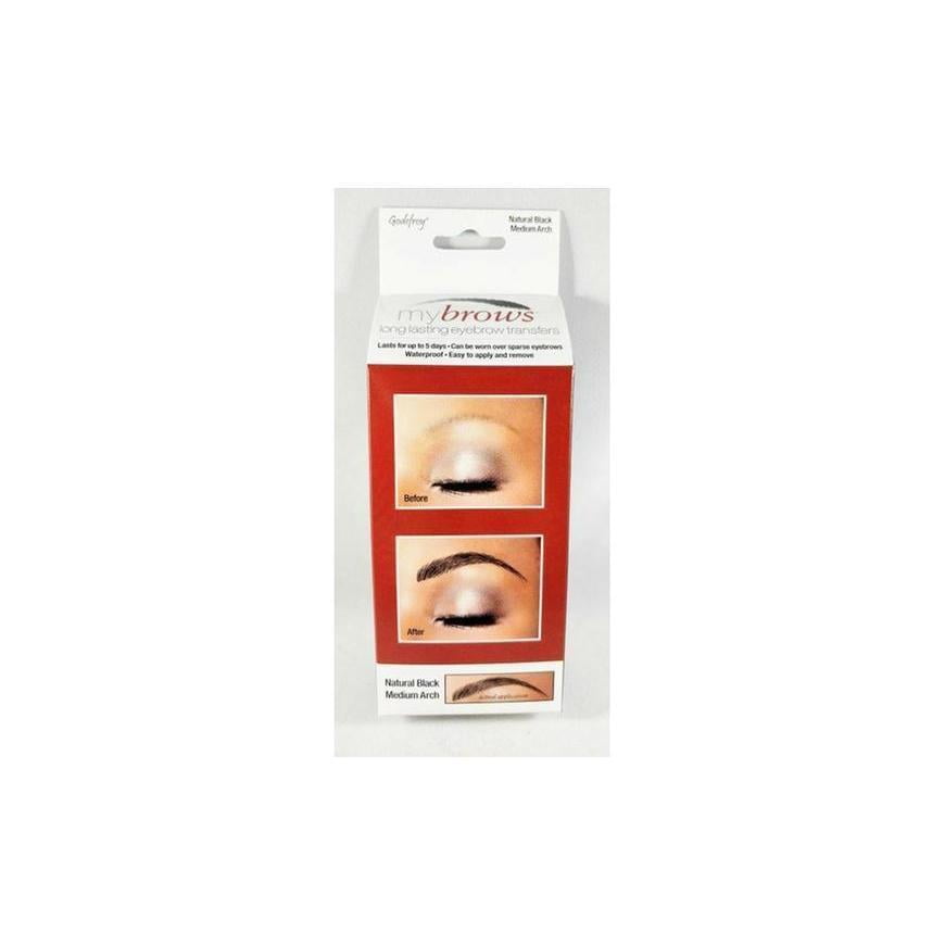 Godefroy My Brows Long Lasting Eyebrow Transfers Pack of 3 - Walmart.com