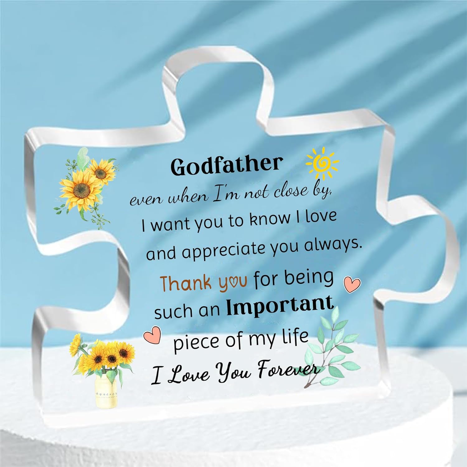 Godfather Acrylic Plaque Puzzle Men Father'S Day Gifts Guideparent ...