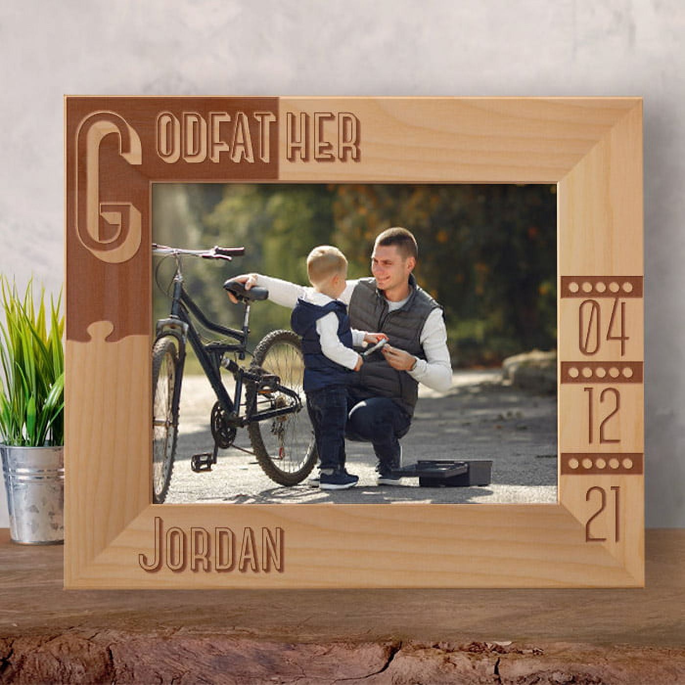 Godfather Personalized Wooden Frame-10" x 8" Brown Horizontal - Walmart.com