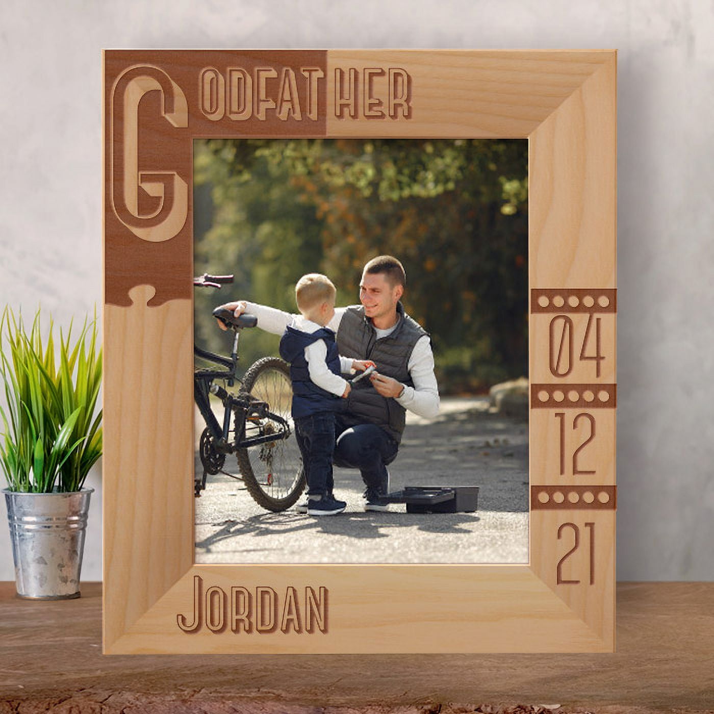 Godfather Personalized Wooden Frame 8" x 10" Brown (Vertical) - Walmart.com