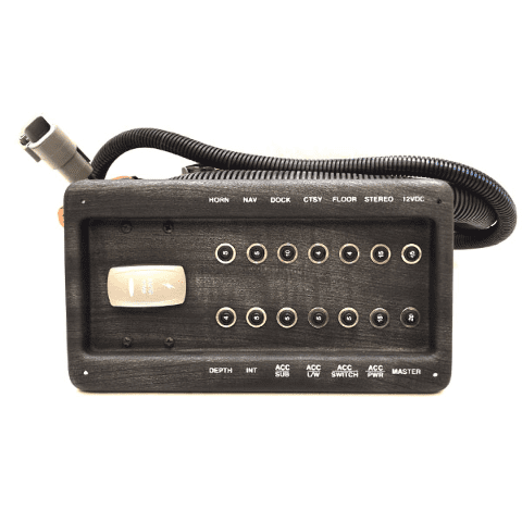 Godfrey Boat Breaker Switch Panel 292154 | Sanpan Gray Woodgrain ...