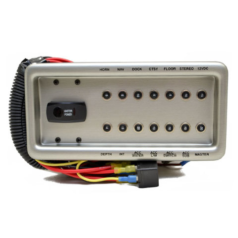 Godfrey Pontoon Boat Console Breaker Panel | Sanpan Push Button Carling ...