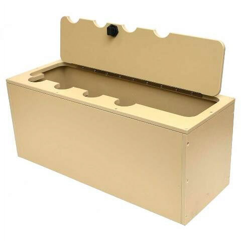 Godfrey Pontoon Boat Rod Locker 299552 | Beige Starboard - Walmart.com