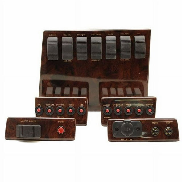 Godfrey Pontoon Boat Switch Panel | Woodgrain (Set of 5) - Walmart.com