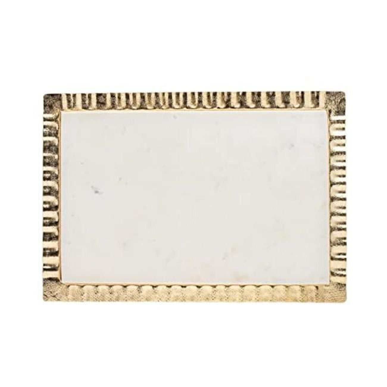 Godinger Ripple Gold & Silver 16x12 in. Marble Decorative Serving ...