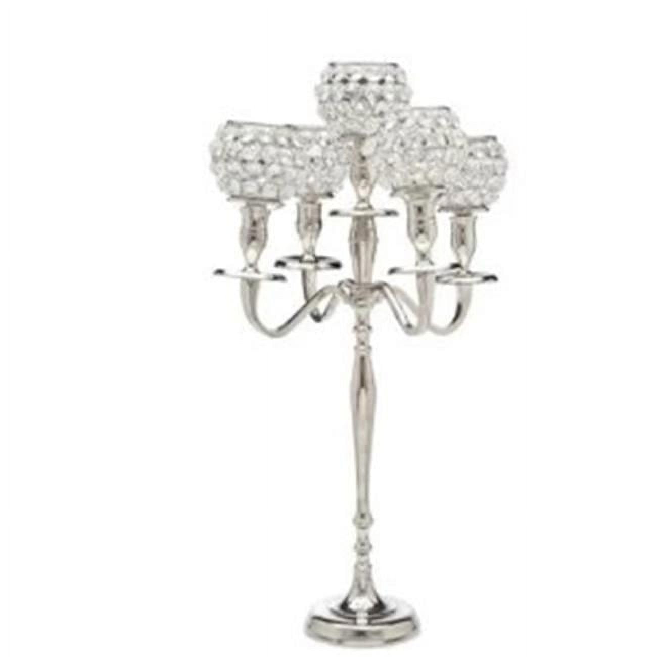 Godinger 19492 5 Lights Glam Candelabra - Nickel - Walmart.com