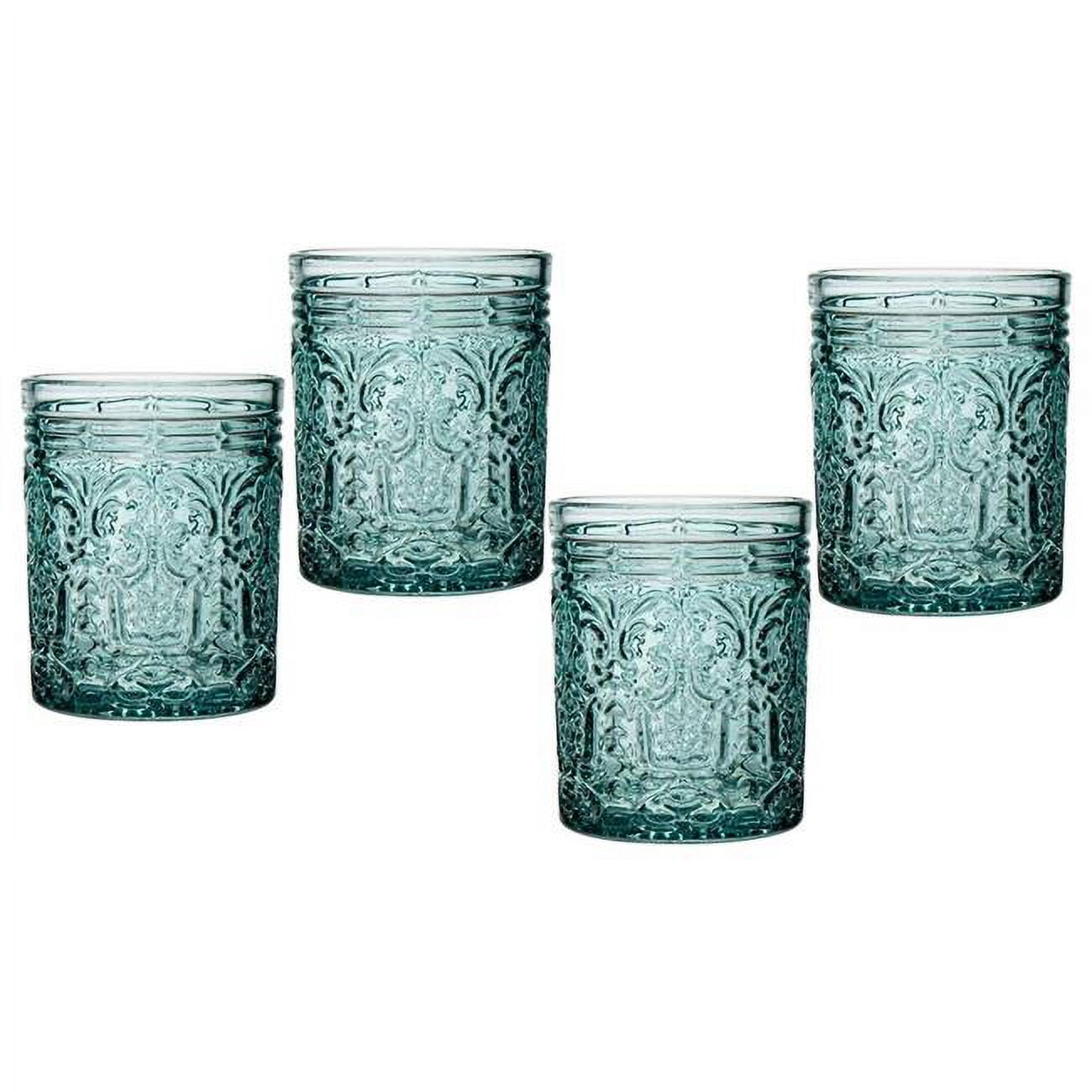 Godinger 28287 11 oz Jax Double Old Fashion Glass, Seafoam - Set of 4 ...