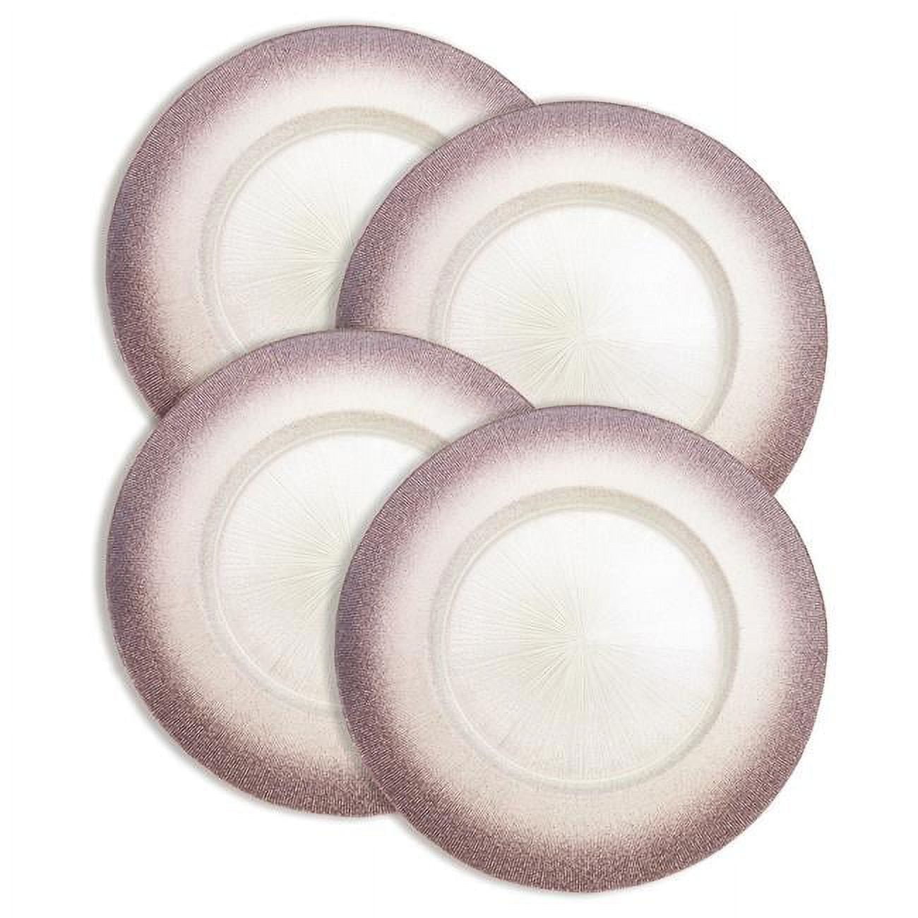 Godinger 29233 Ilaria Charge Plate, Lavendar - Set of 4 - Walmart.com