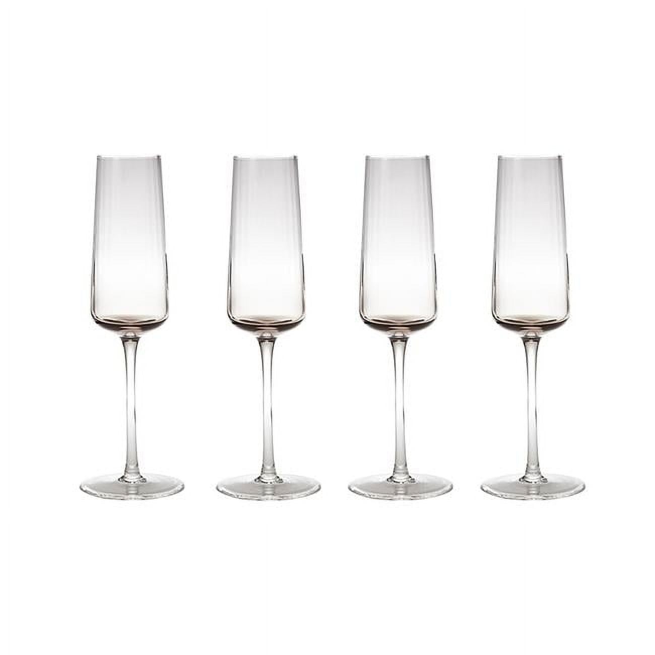 Godinger 27929 6 oz SB3 Wren Champ Flute - Set of 4 - Walmart.com