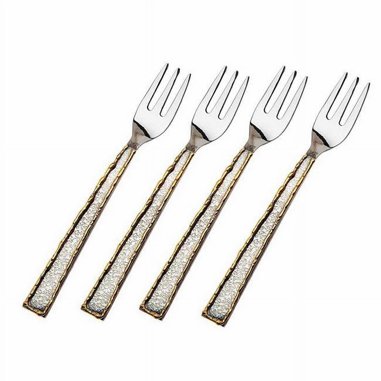 Godinger 84115 Golden Frost Dessert Forks - Set of 4 - Walmart.com