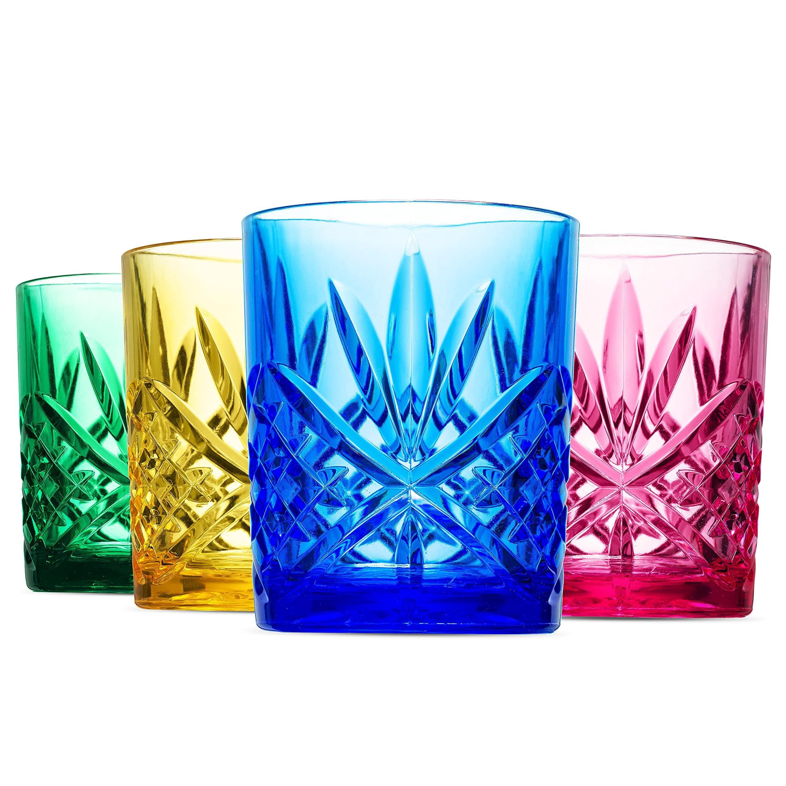 Godinger Acrylic Whiskey Glasses, Beverage Drinking Glasses Cups ...