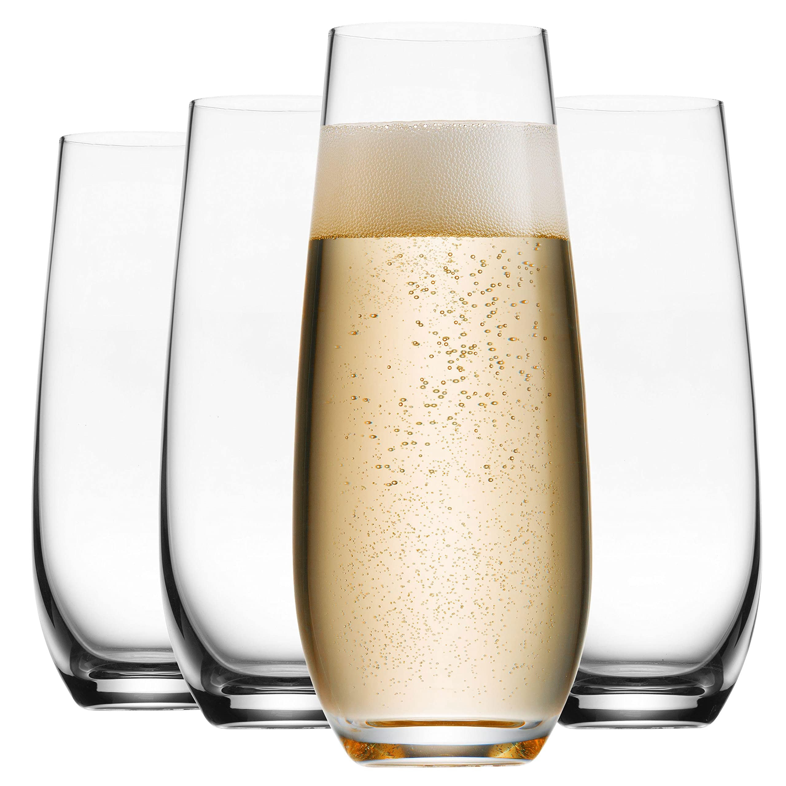 Godinger Champagne Glasses, European Made Champagne Glass, Stemless ...