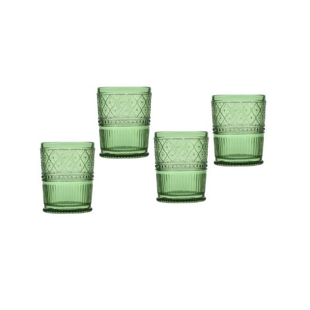 Godinger Claro Glassware - Sage Green Double Old-Fashioned Drinking ...