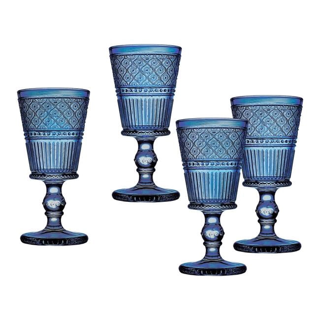Godinger Claro Goblet, Blue - Set of 4 - Walmart.com