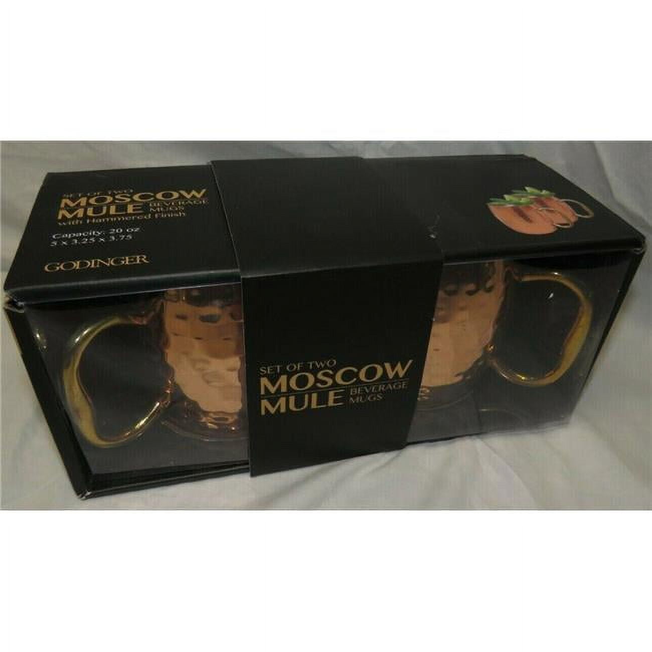 Godinger Hammered Moscow Mule Mugs Copper - Set of 2 - Walmart.com