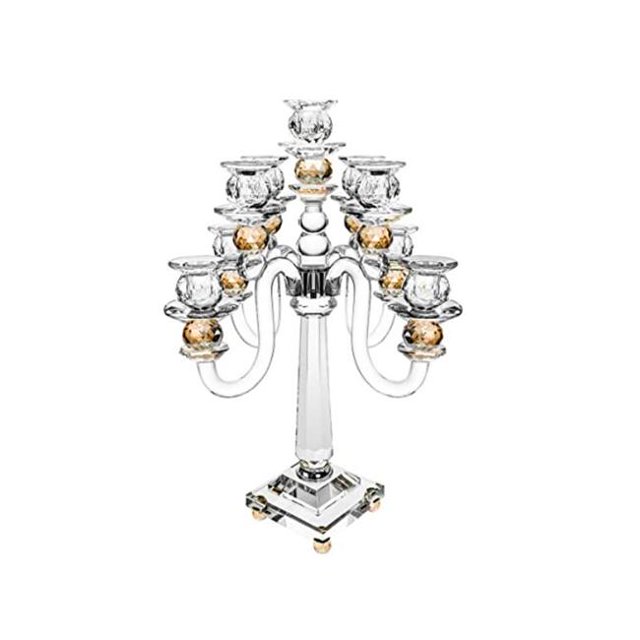 Godinger Jeru Amber 9 Arm Candelabra Candle Holder - Walmart.com