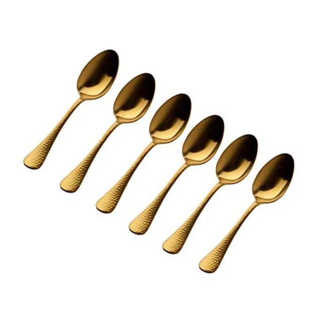 Godinger Salem Flatware Tea Spoons, Gold - Set of 6 - Walmart.com