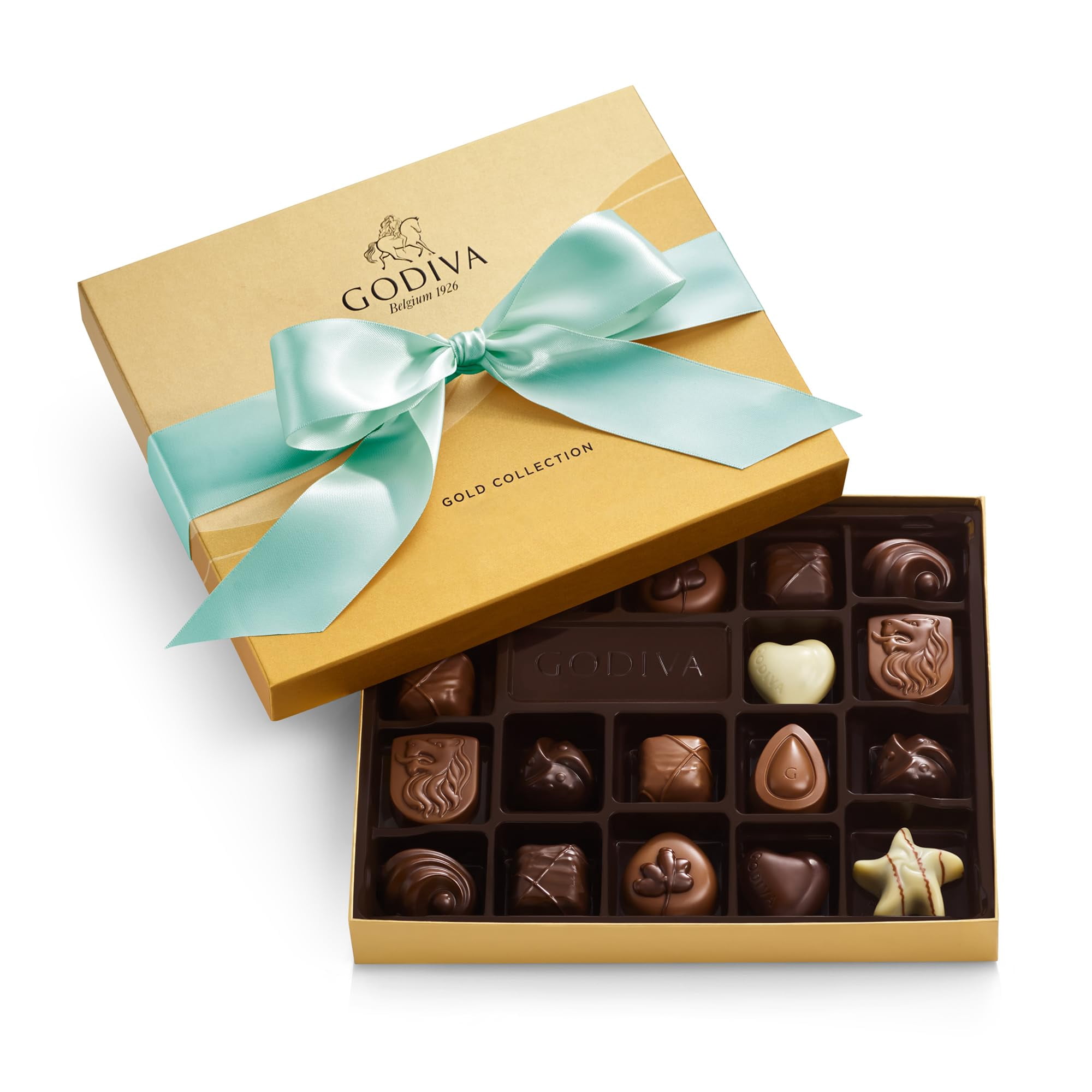 Godiva Assorted Chocolate Gift MZF22 Box- Milk, White Dark Chocolate ...
