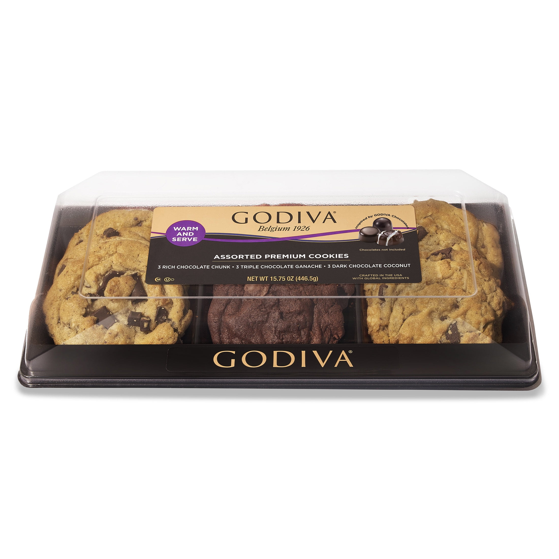 Godiva Assorted Premium Bakery Cookies, 15.75oz, 9 Count - Walmart.com