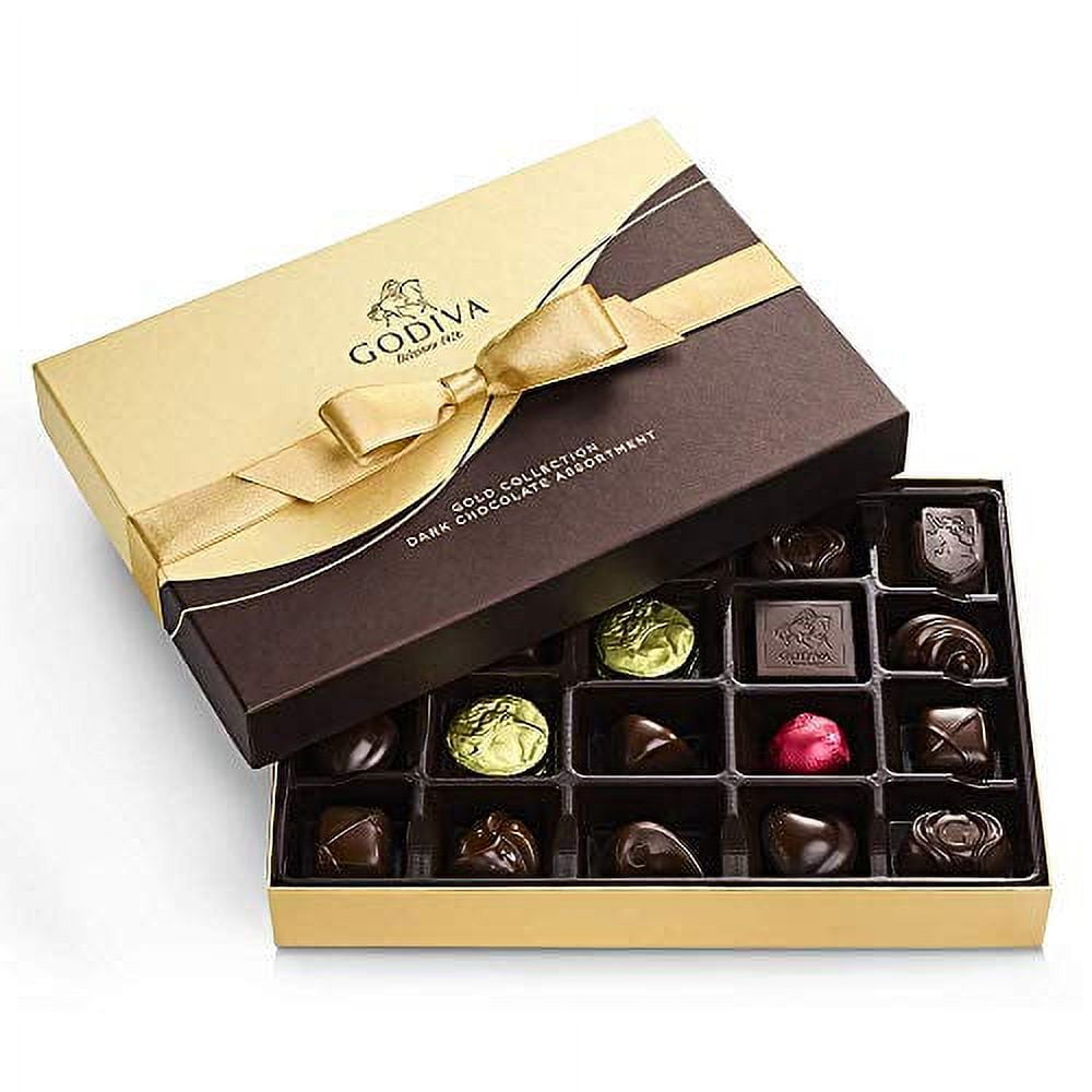 Godiva Chocolatier Dark Chocolate Gift Box, 22 Count, 1 oz - Walmart.com