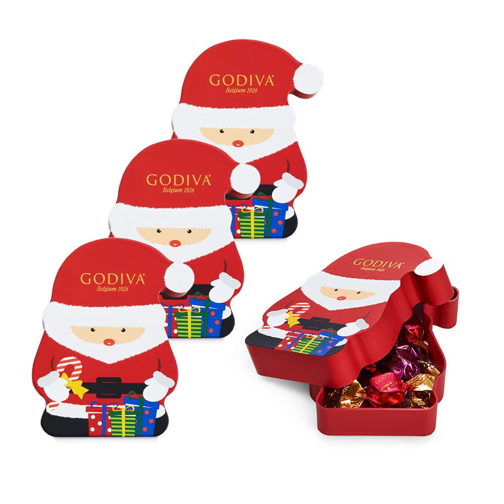 Godiva Chocolatier Holiday Santa Assorted Chocolate Truffles Gift Box ...