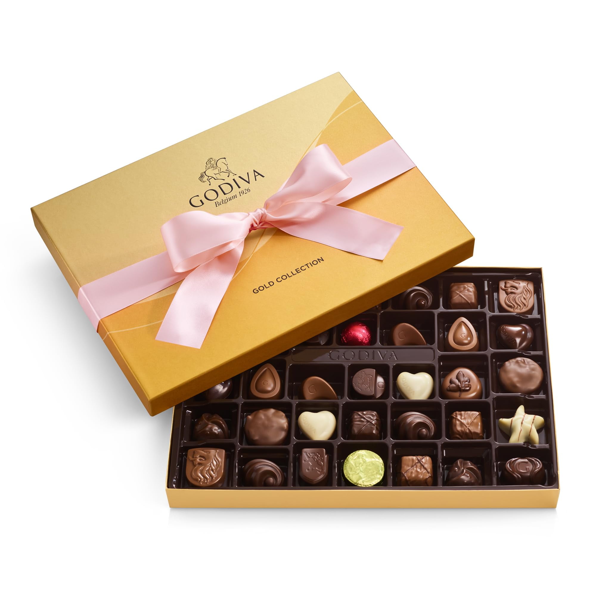 Godiva Chocolatier Pink Ribbon CCF19 36-Piece Assorted Chocolate Box - Gourmet Chocolate Candy ...