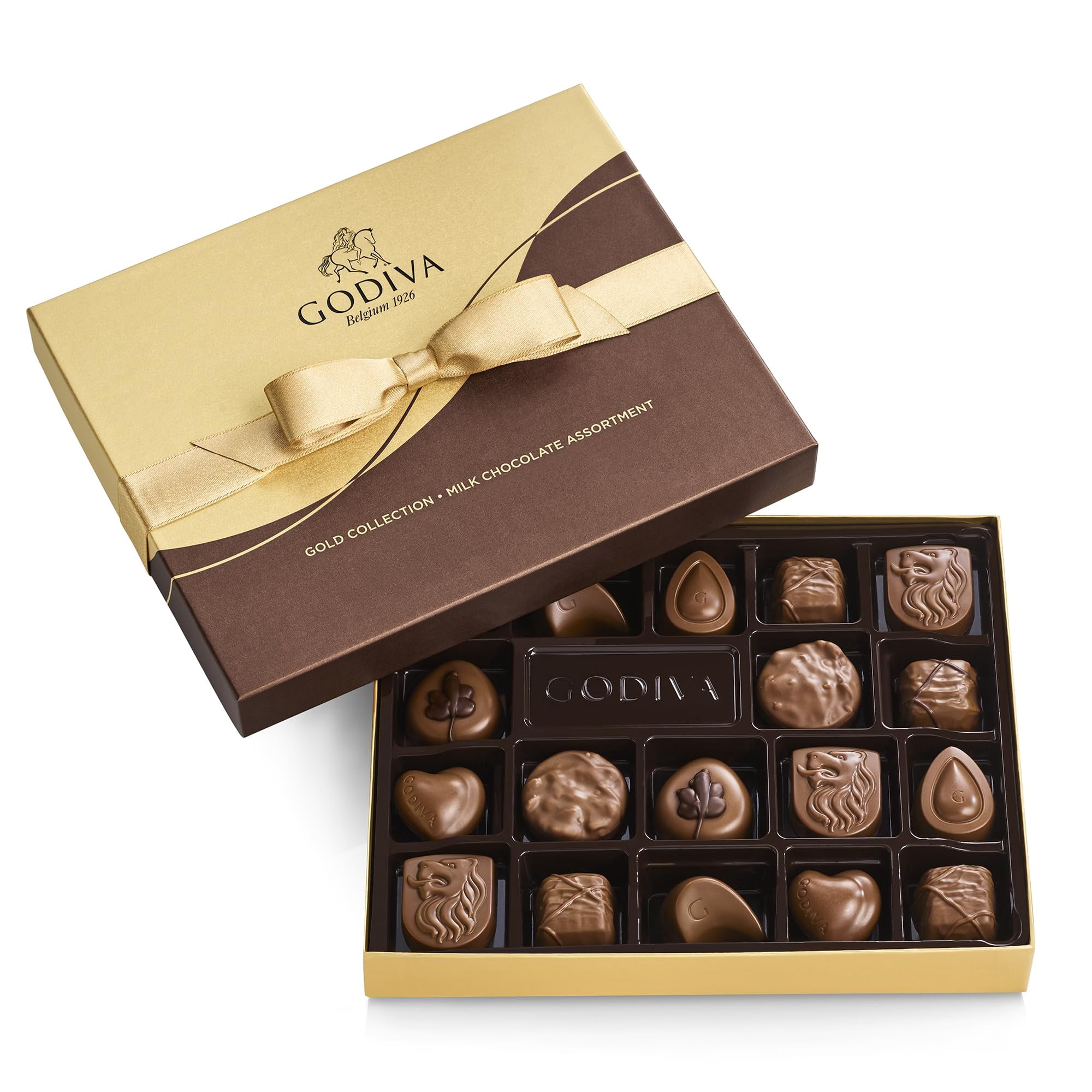 Godiva Nuts and Caramel BCF26 Chocolate Gift Box- in Milk, White and ...