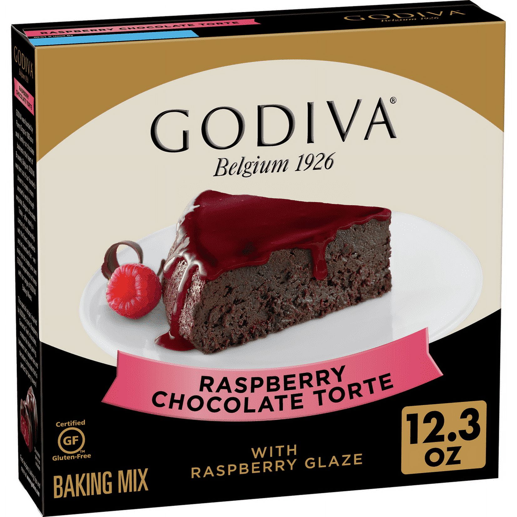 Godiva Raspberry Chocolate Torte with Raspberry Glaze Cake Mix, 12. oz ...