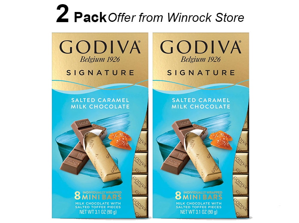 Godiva Signature Salted Caramel Milk Chocolate, 8 Count, 3.1 oz (2 Pack) offer from Winrock ...