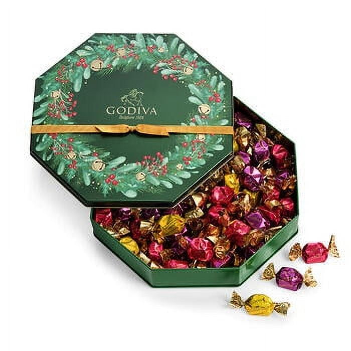 Godiva Truffles Assorted G Cube Tin 14.3 oz 50 Pieces Christmas Edition ...