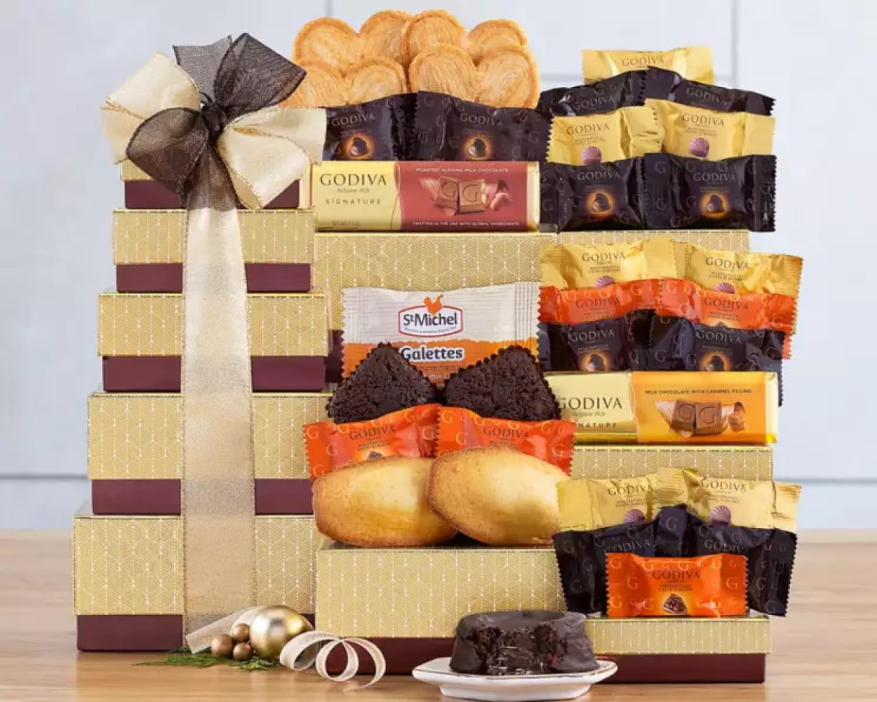 Godiva and Bakery Gift Tower – Decadent Chocolate and Pastry Collection ...